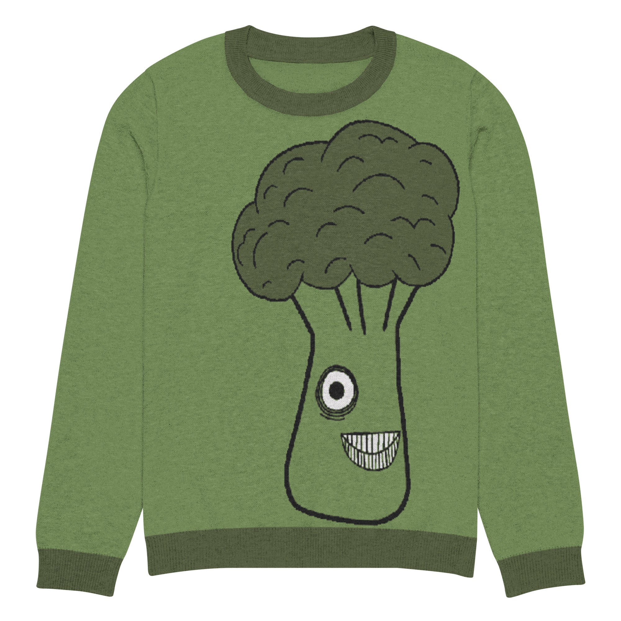 Bro-colli Knitted crew neck sweater – Clay or Die